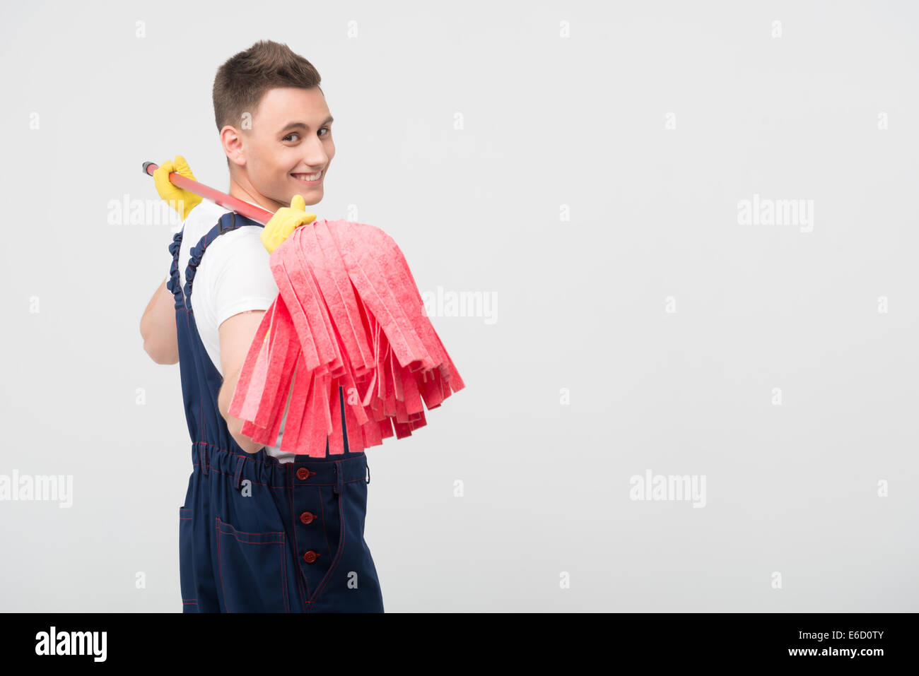 Janitor depriving you from dirt Stock Photo - Alamy