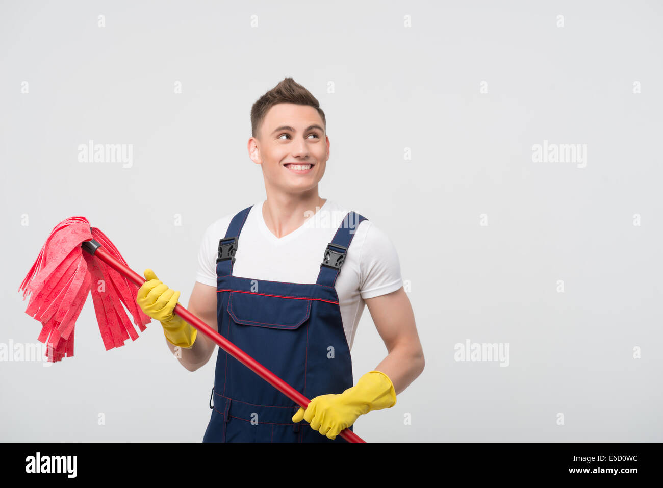 Janitor depriving you from dirt Stock Photo - Alamy
