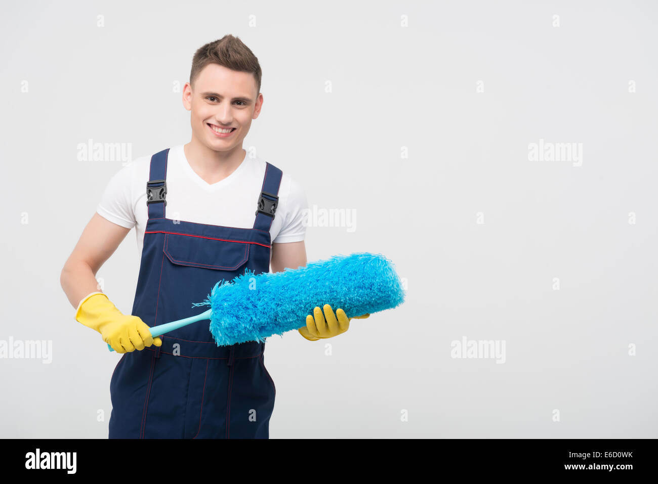 Janitor depriving you from dirt Stock Photo - Alamy