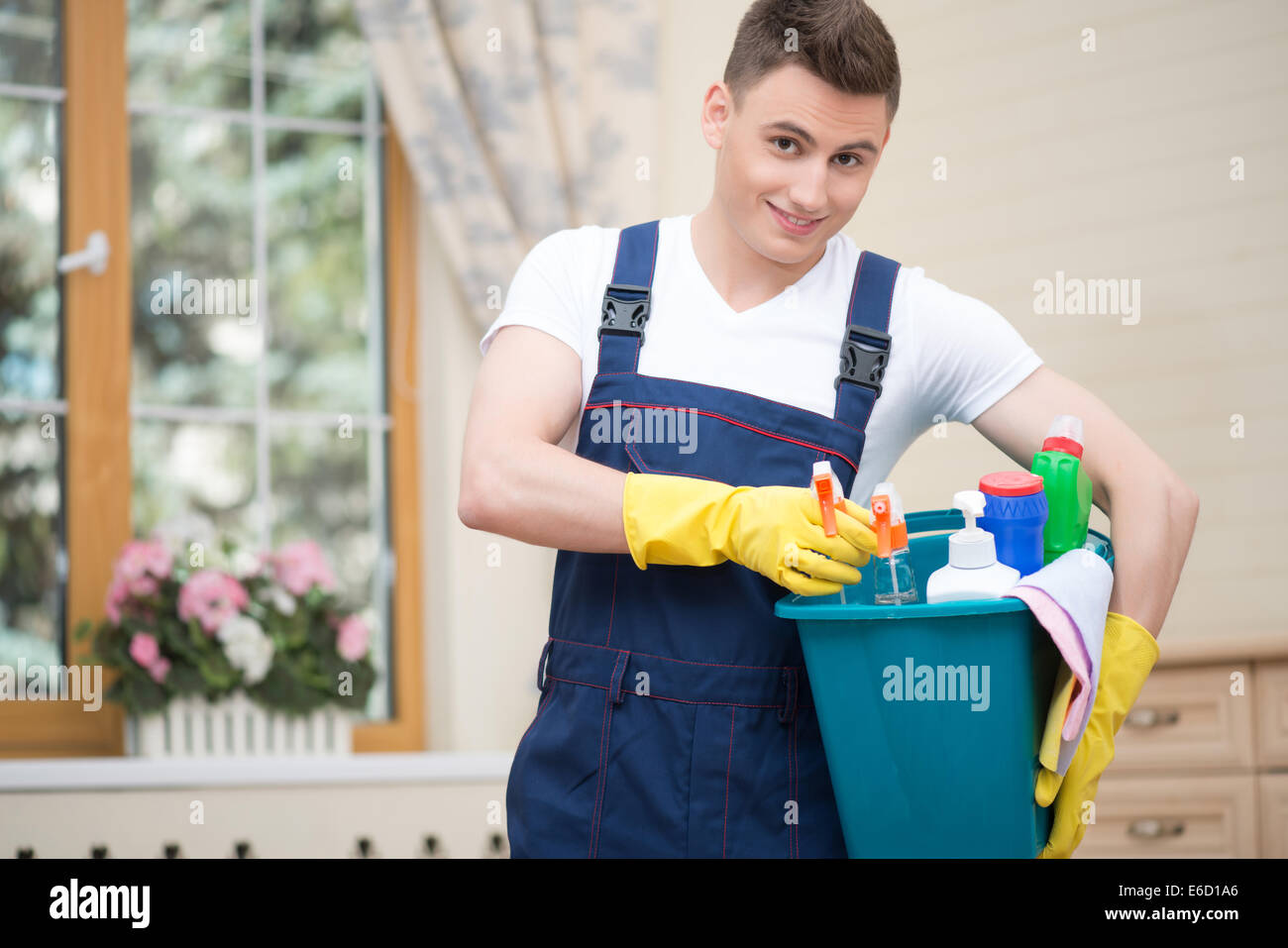 Janitor depriving you from dirt Stock Photo - Alamy