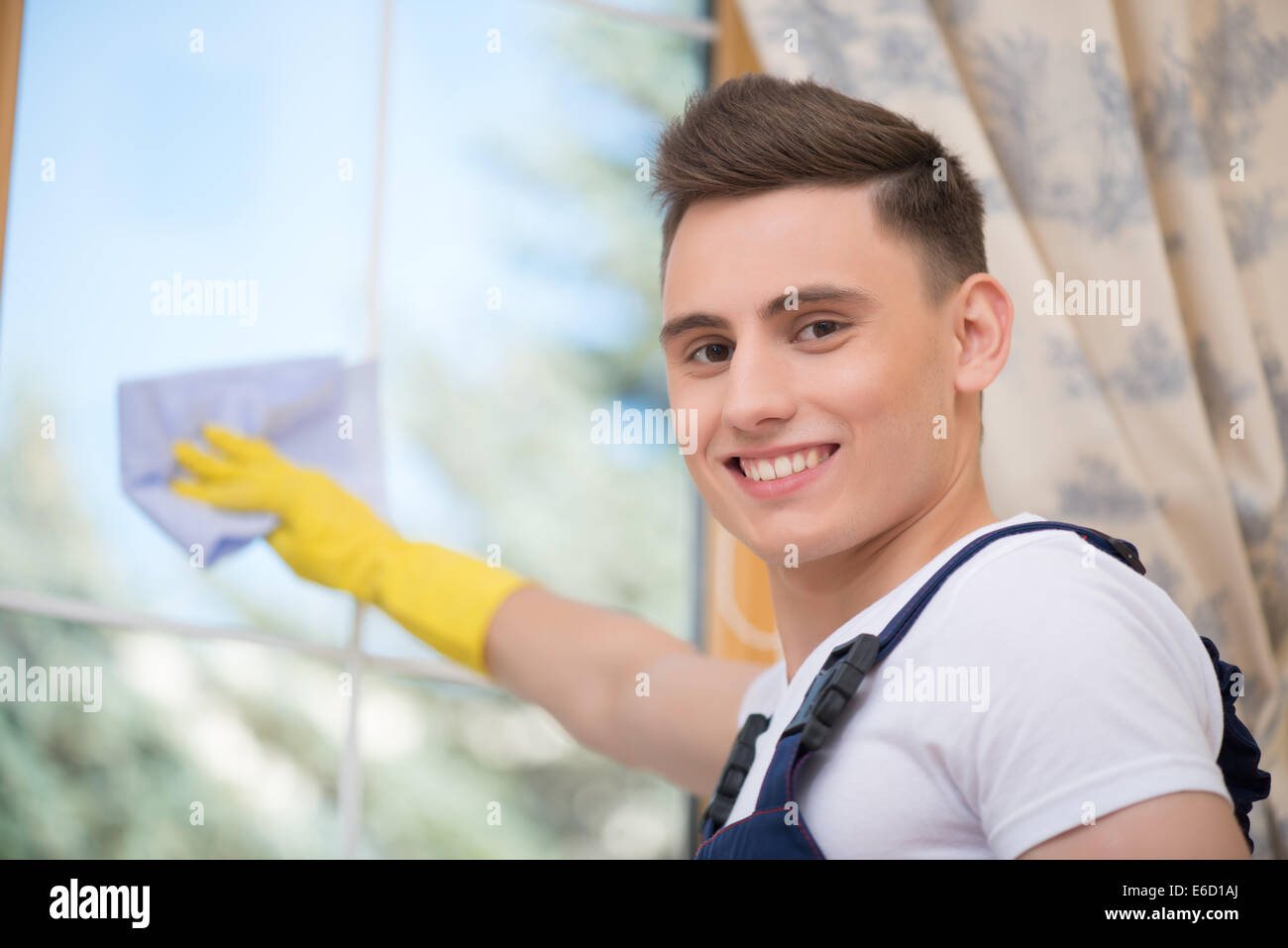 Janitor depriving you from dirt Stock Photo - Alamy