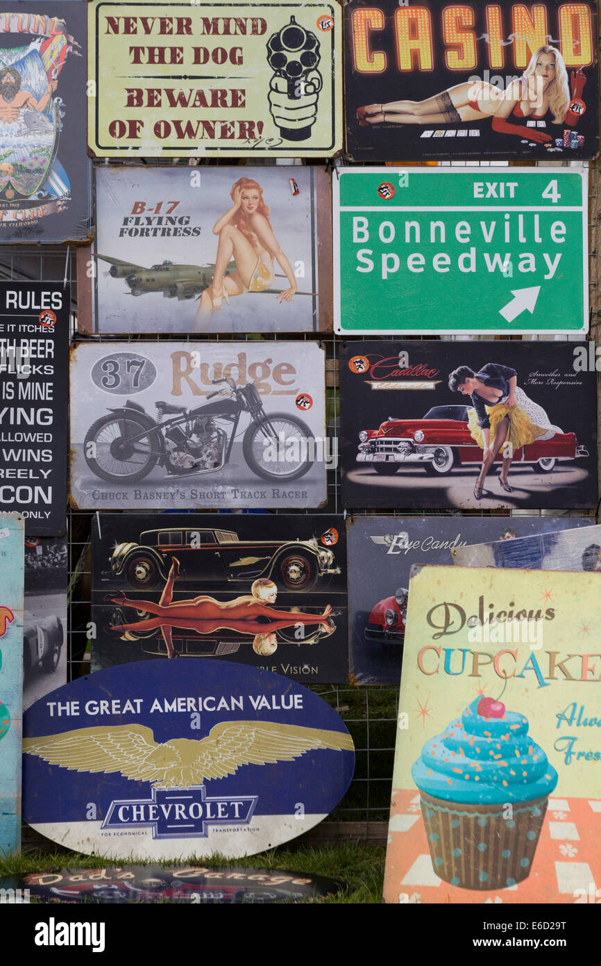 Metal Sign with famous sayings and street names on for sale Stock Photo ...