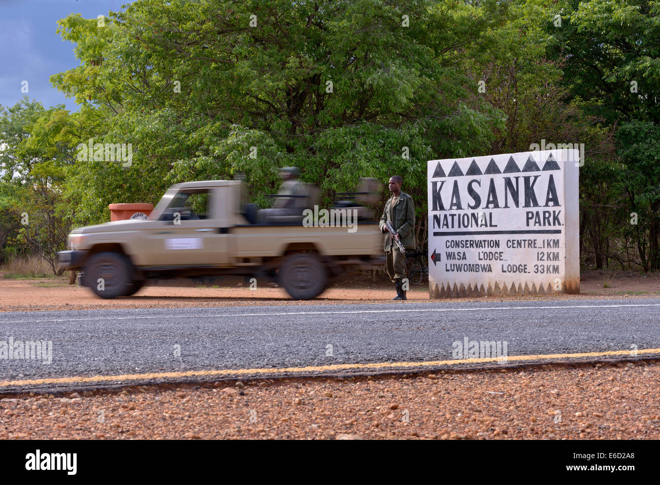 Entrance to the Kasanka National Park, Zambia Stock Photo - Alamy