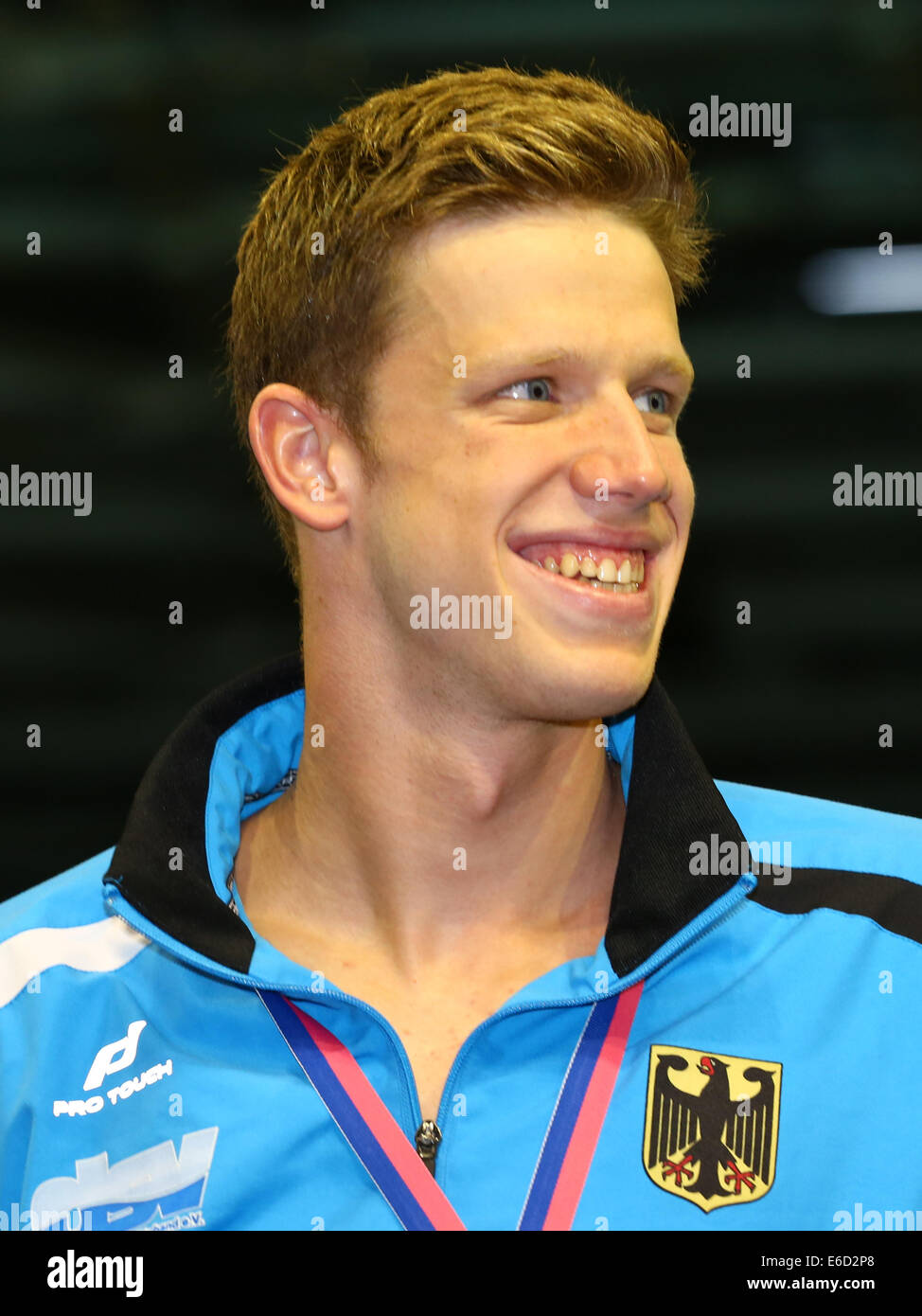 Berlin, Germany. 20th Aug, 2014. Second placed Philip Heintz of Germany ...