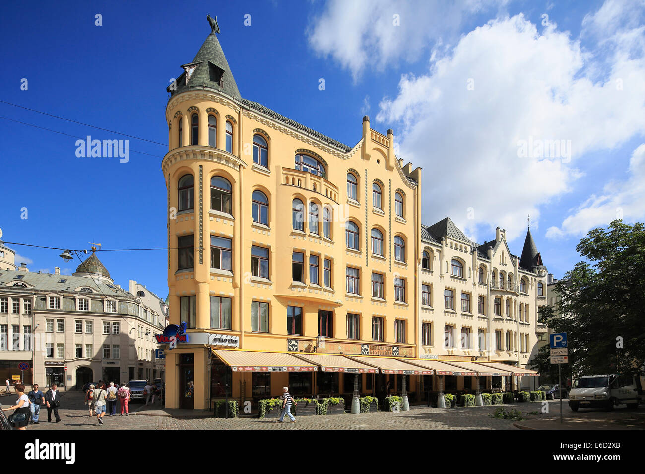 Cat house or Kaku nams on Livu square or Līvu laukums, Riga, Latvia ...