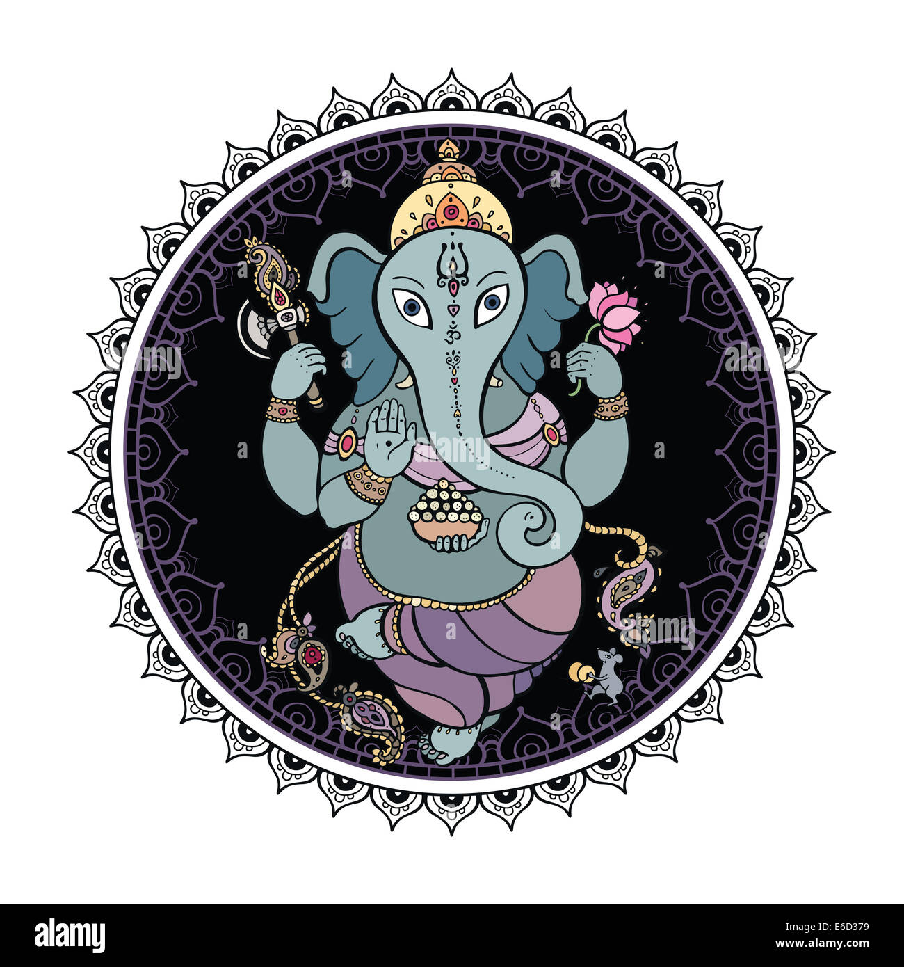 Lord Ganesha Hand drawn illustration Stock Photo - Alamy