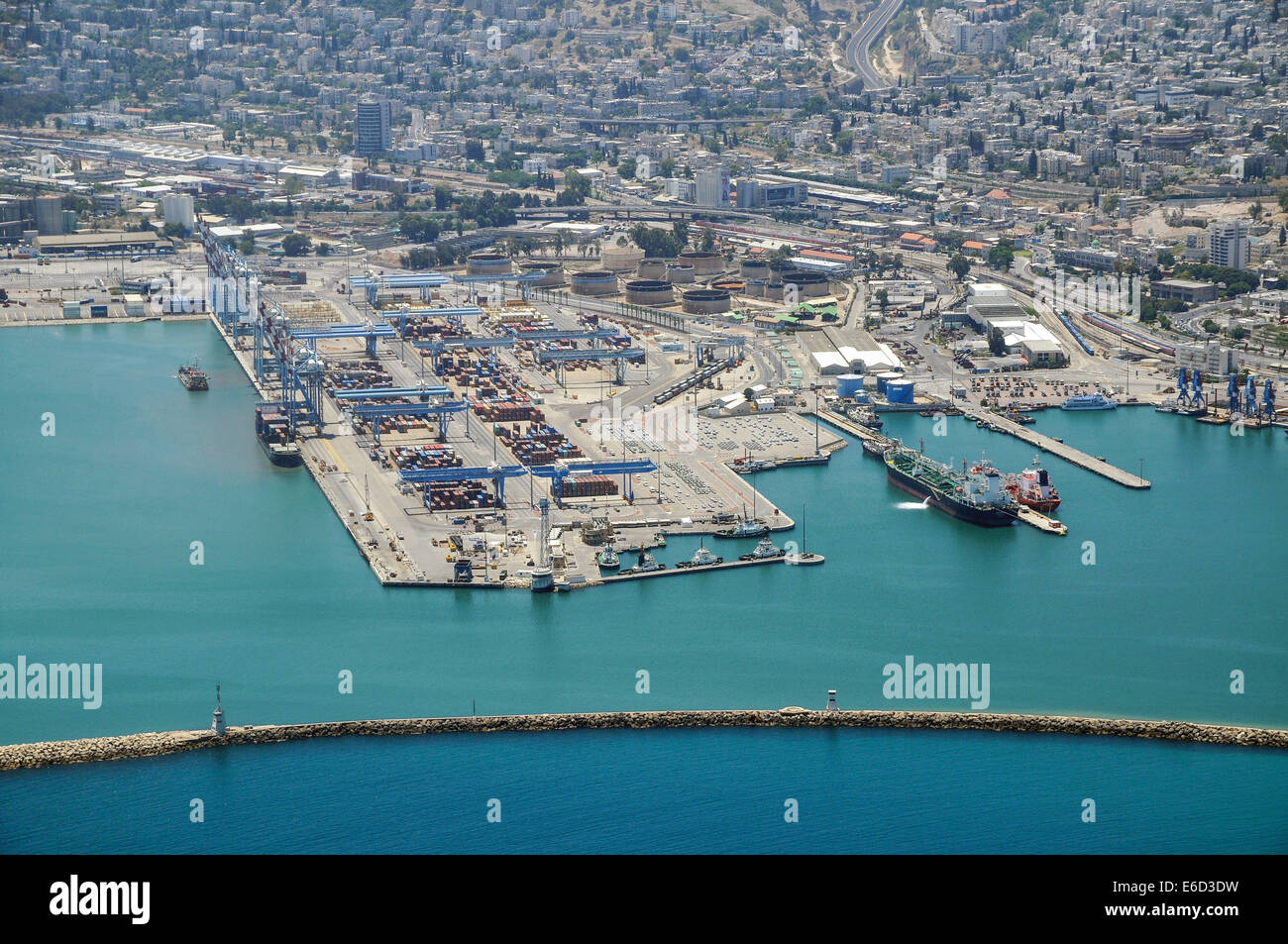Aerial Photography of Haifa Harbour, Israel Stock Photo - Alamy