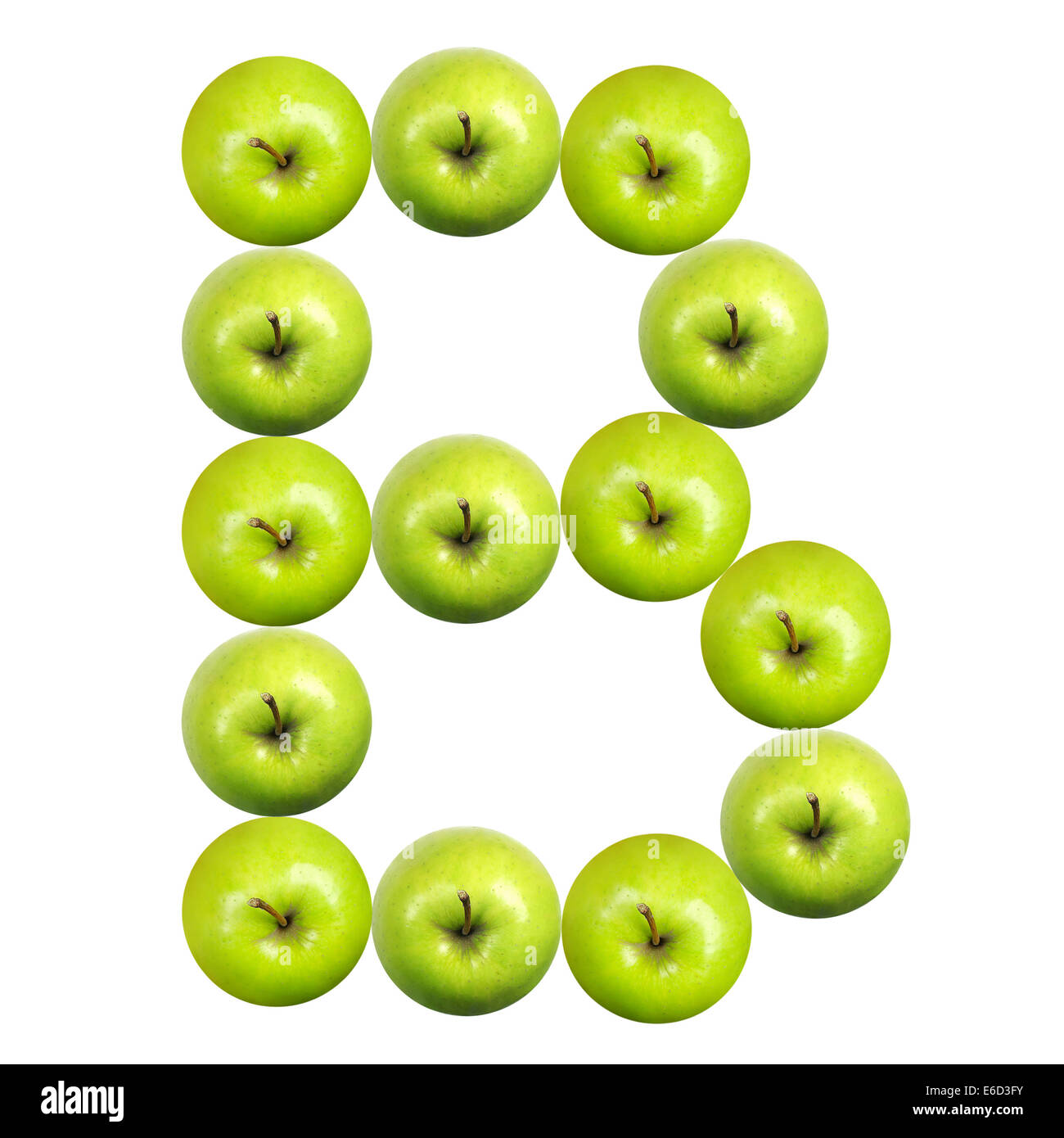 Letter B made of green apples. Part of the collection Stock Photo - Alamy