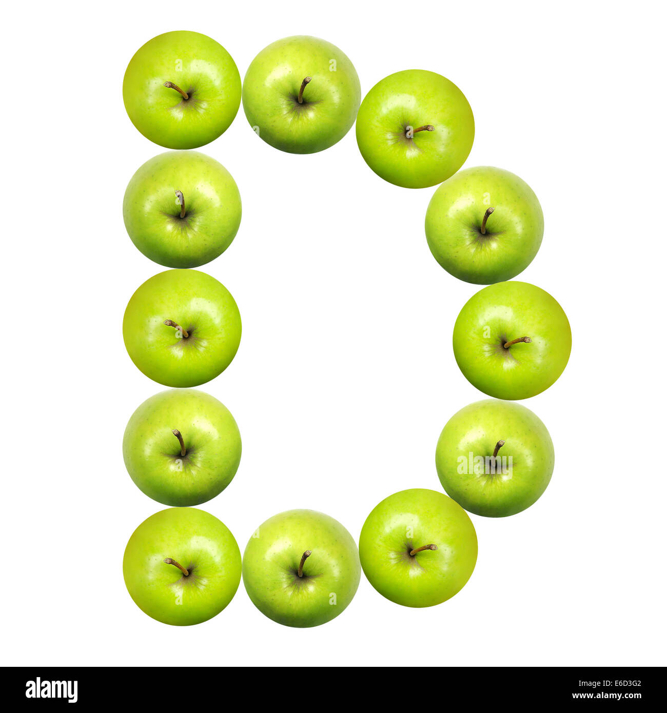Letter D made of green apples. Part of the collection Stock Photo - Alamy