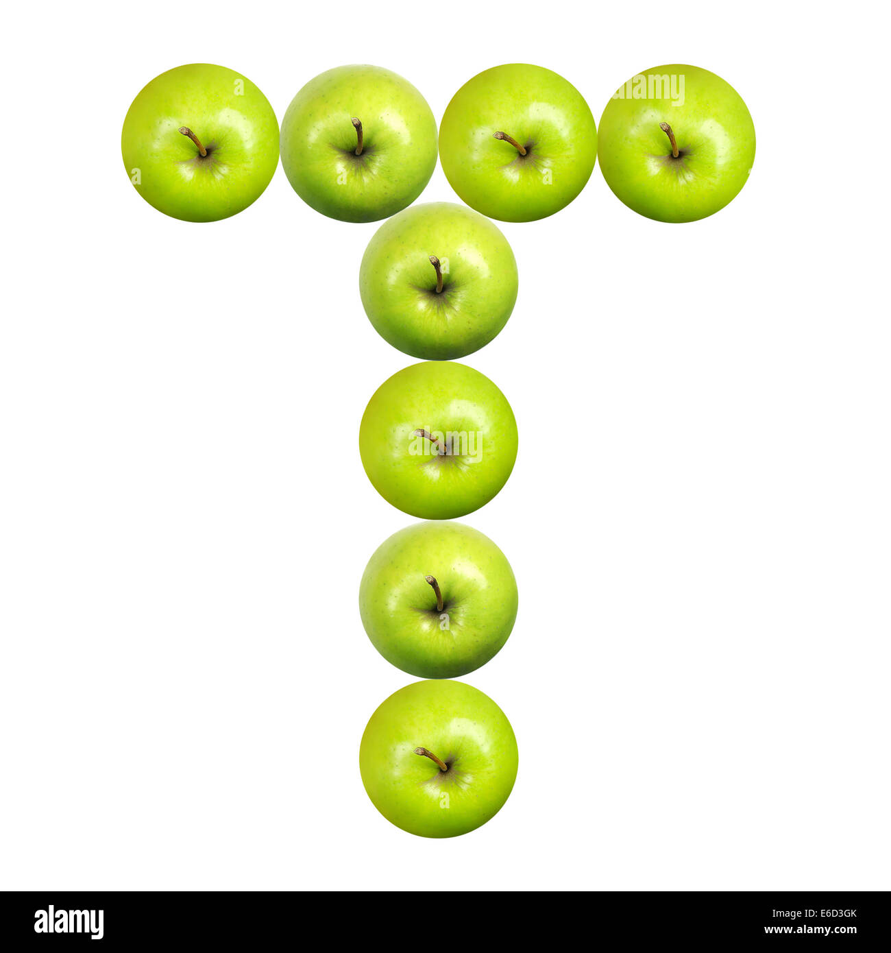 Letter T made of green apples. Part of the collection Stock Photo - Alamy
