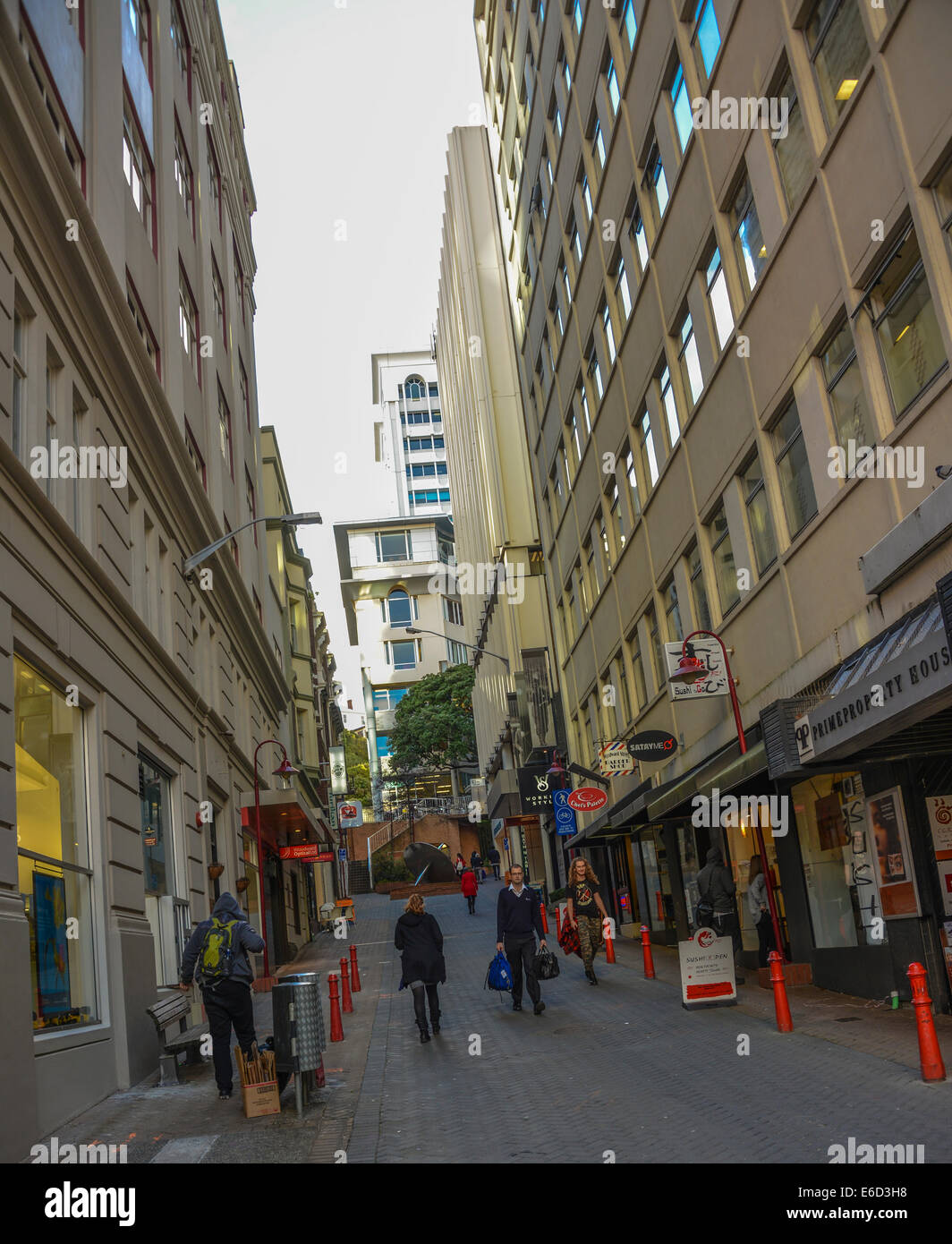 lambton quay wellington city new zealand shopping tourism Stock Photo ...