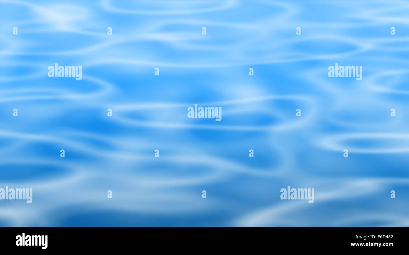 Editable vector illustration of blue ripples made using a gradient mesh ...