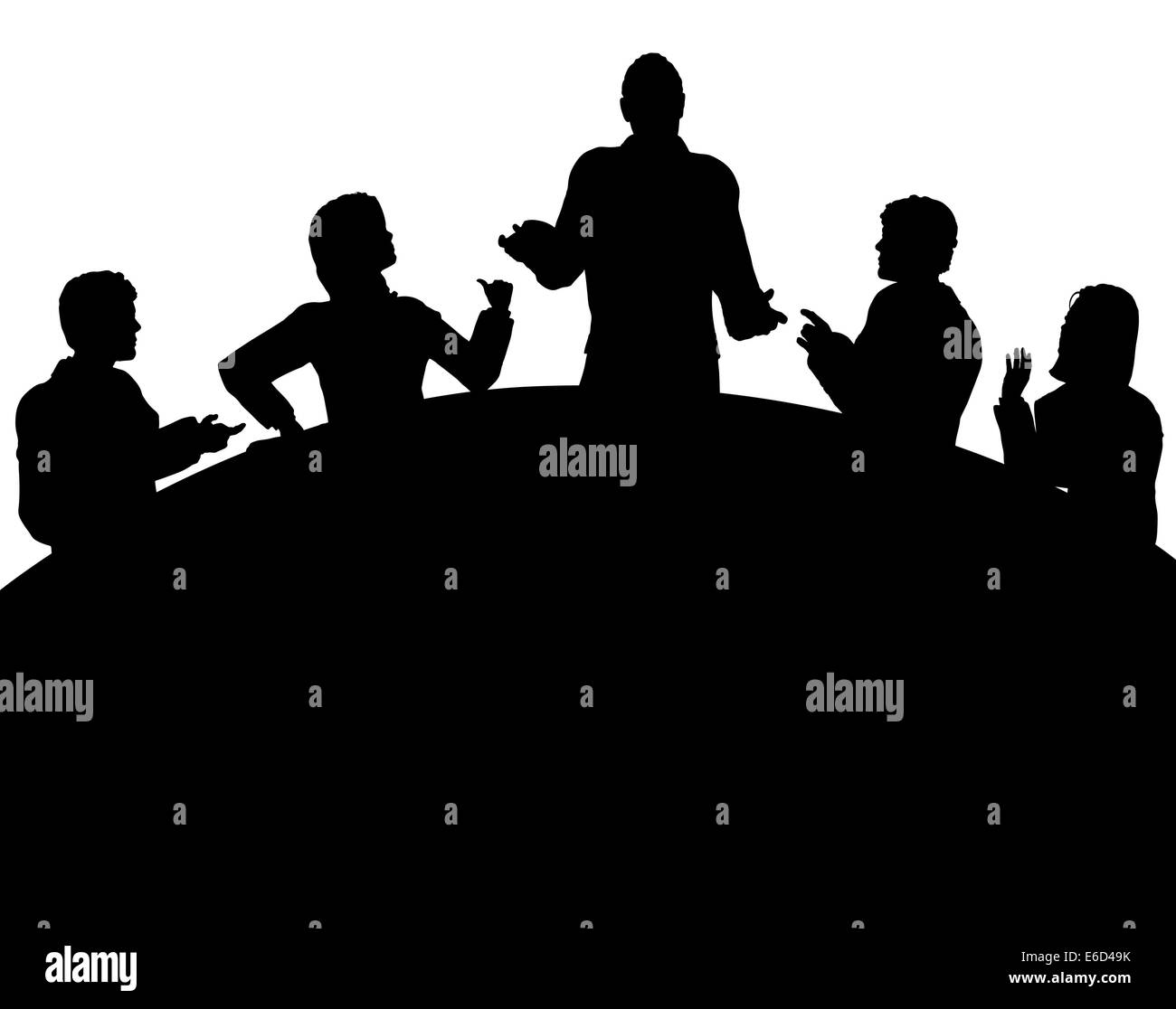Meeting, the people, table Stock Vector Images - Alamy