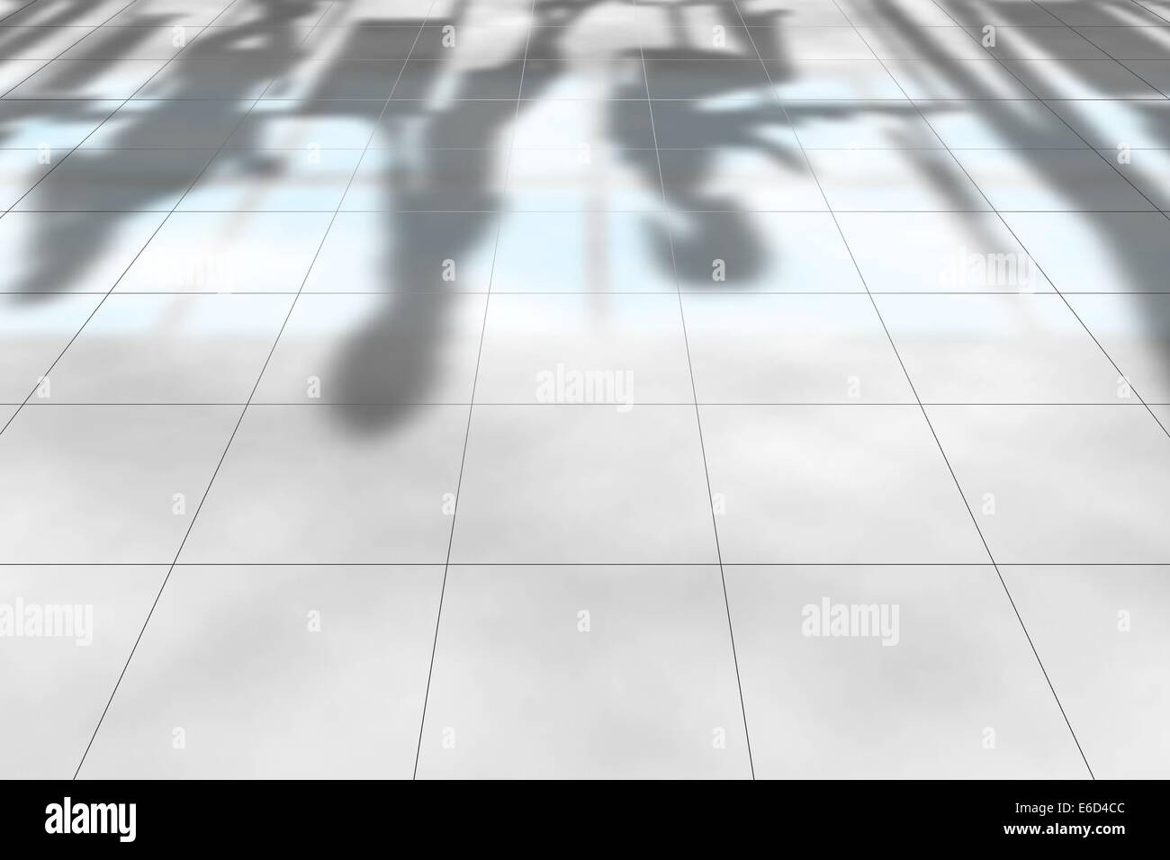 Editable vector illustration of business people shadows on an office ...