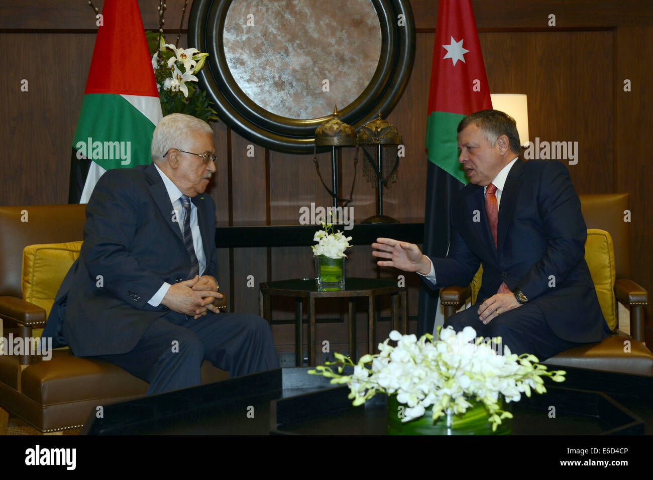 Amman, Amman, Jordan. 20th Aug, 2014. Palestinian president Mahmud ...