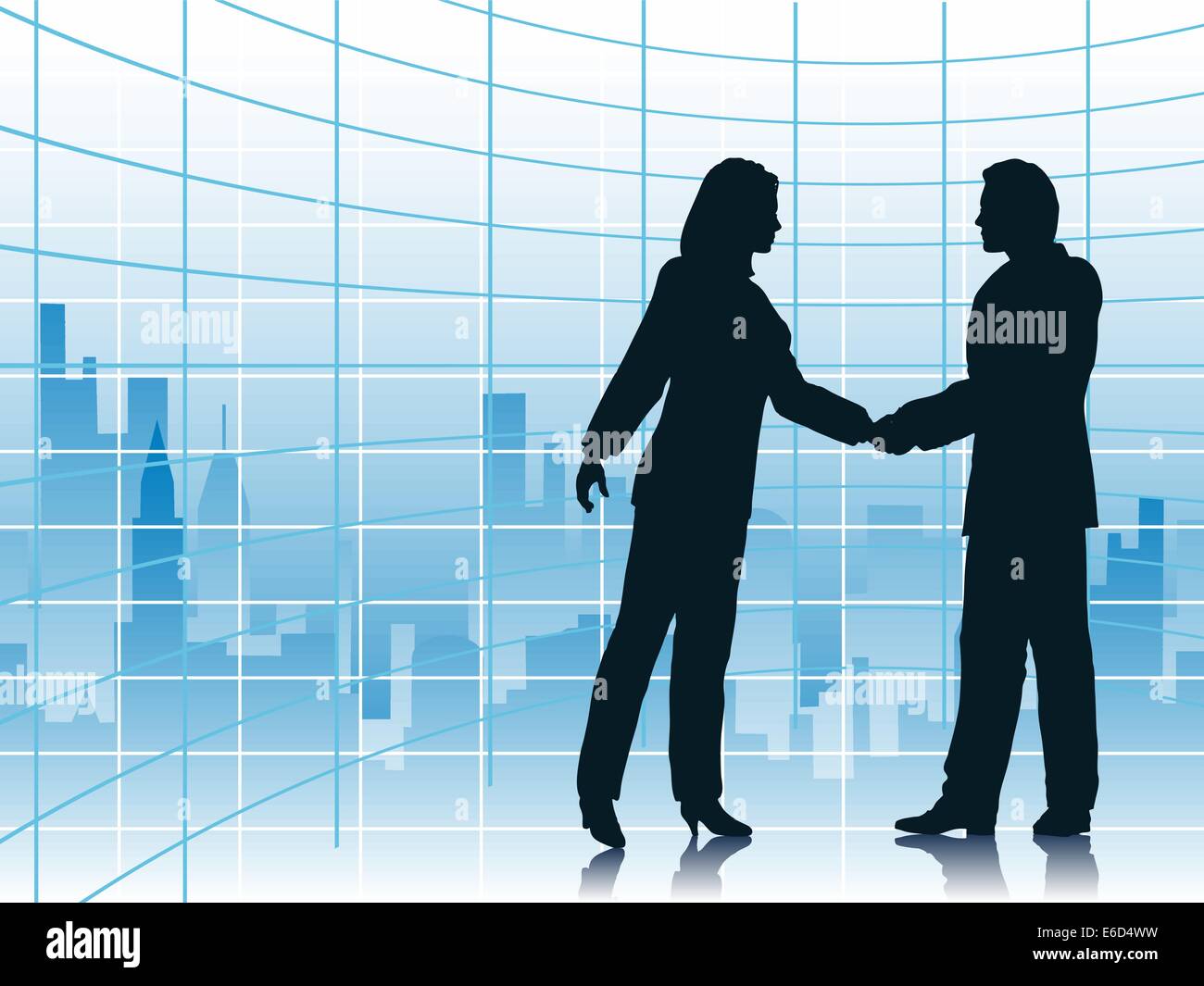 Hand shake with buildings Stock Vector Images - Alamy