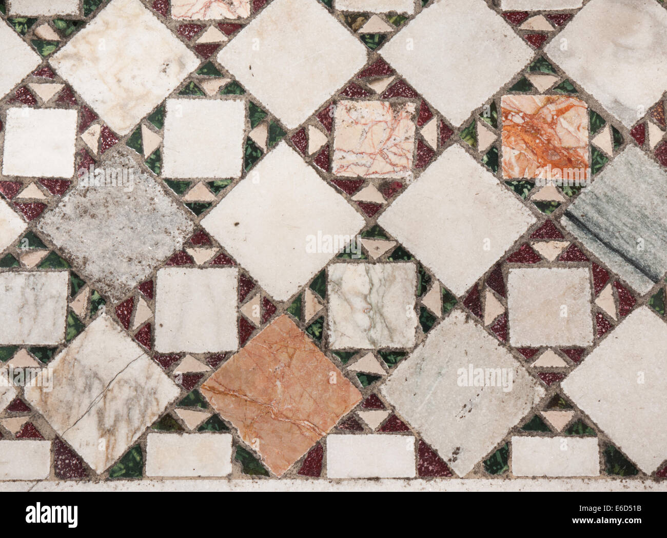 Ancient marble pavement with geometrical pattern in the San Giovanni in ...