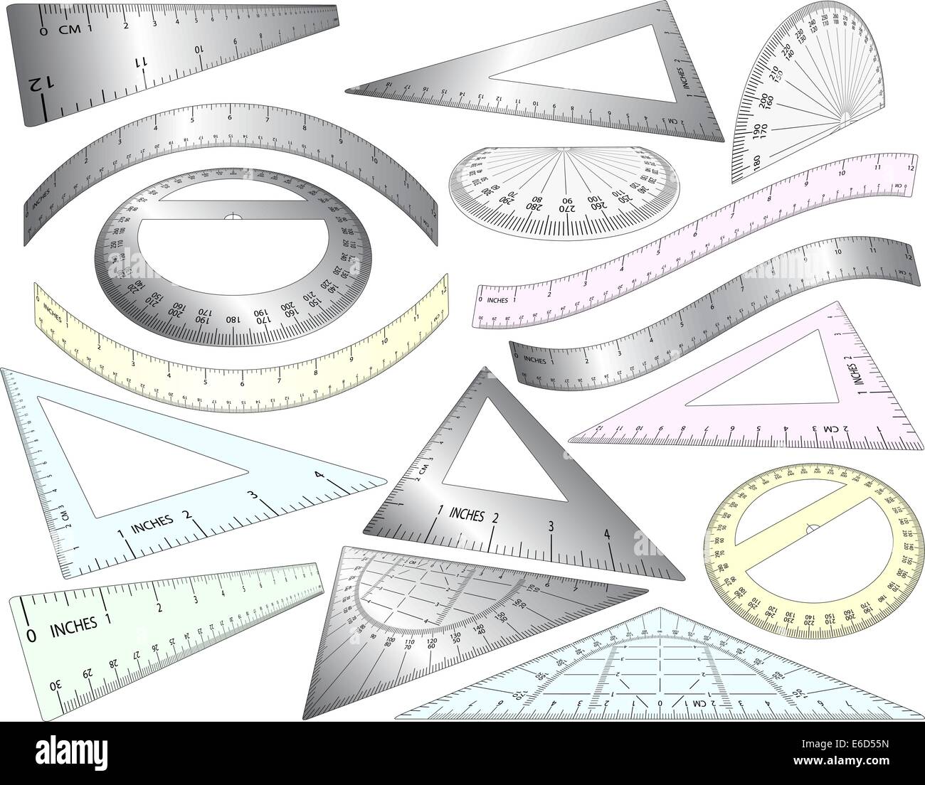 Angle geometry scale set triangle square High Resolution Stock ...