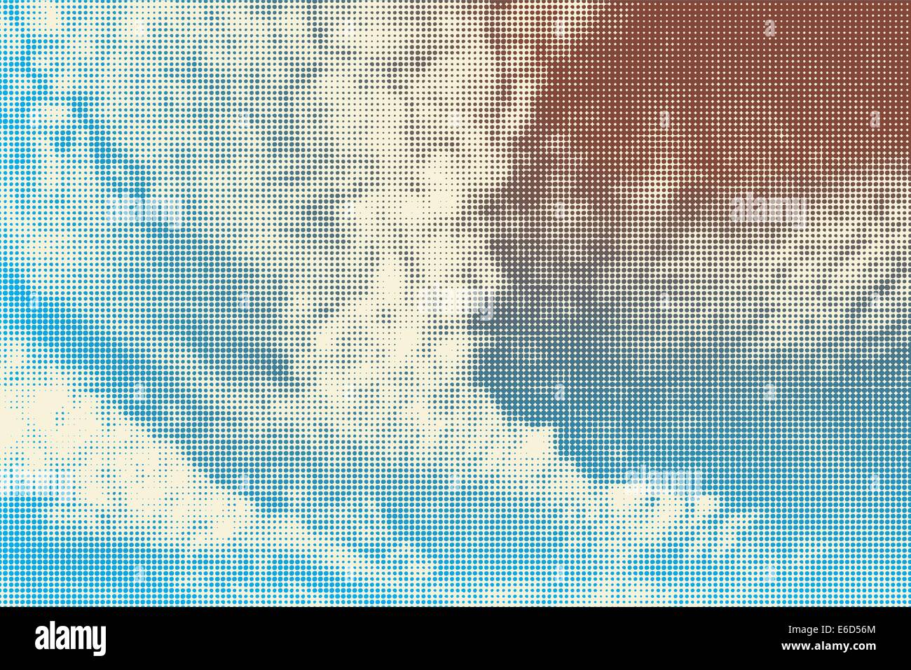Halftone editable vector illustration of sky and clouds Stock Vector ...