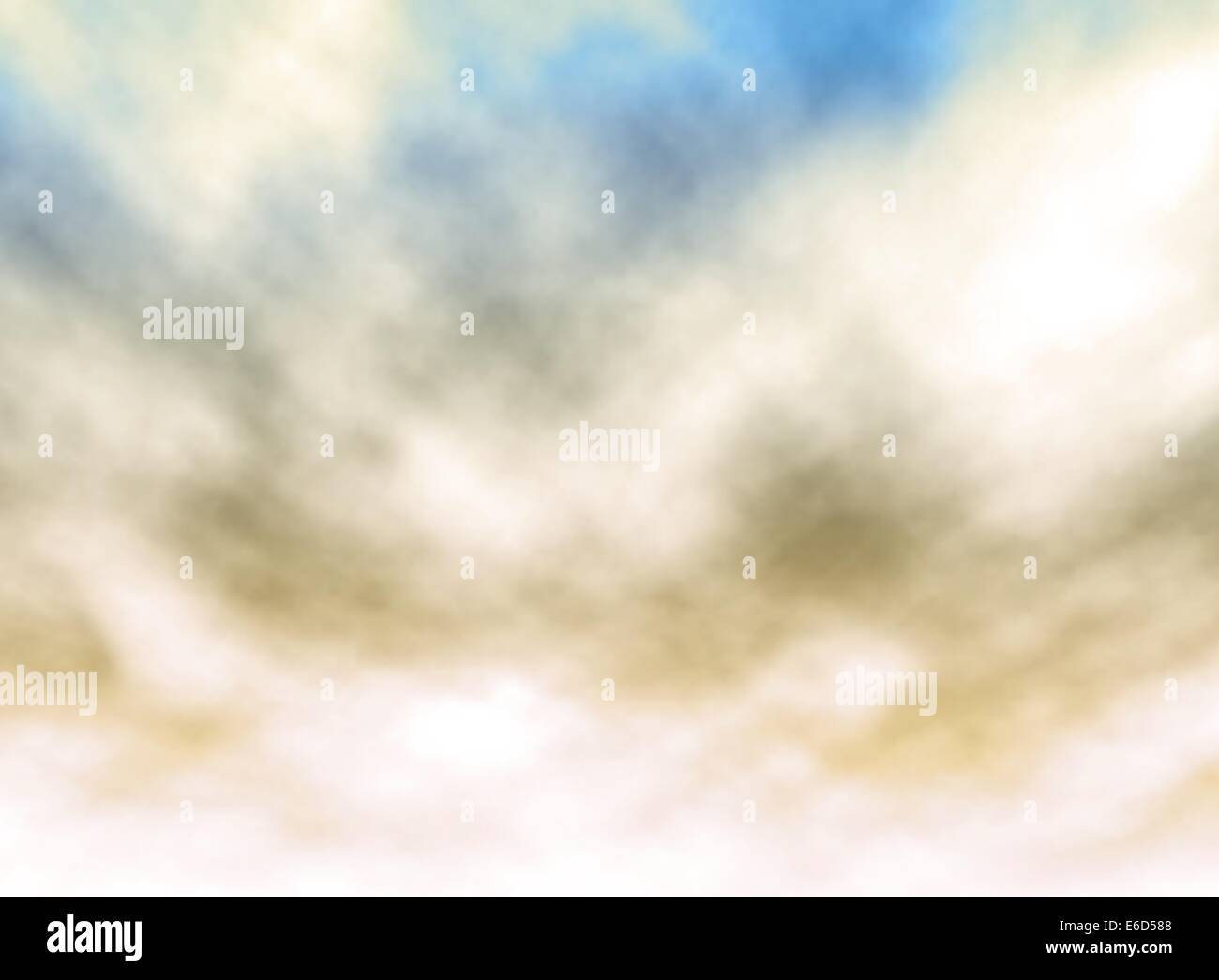 Editable vector illustration of white clouds in a colored sky made ...