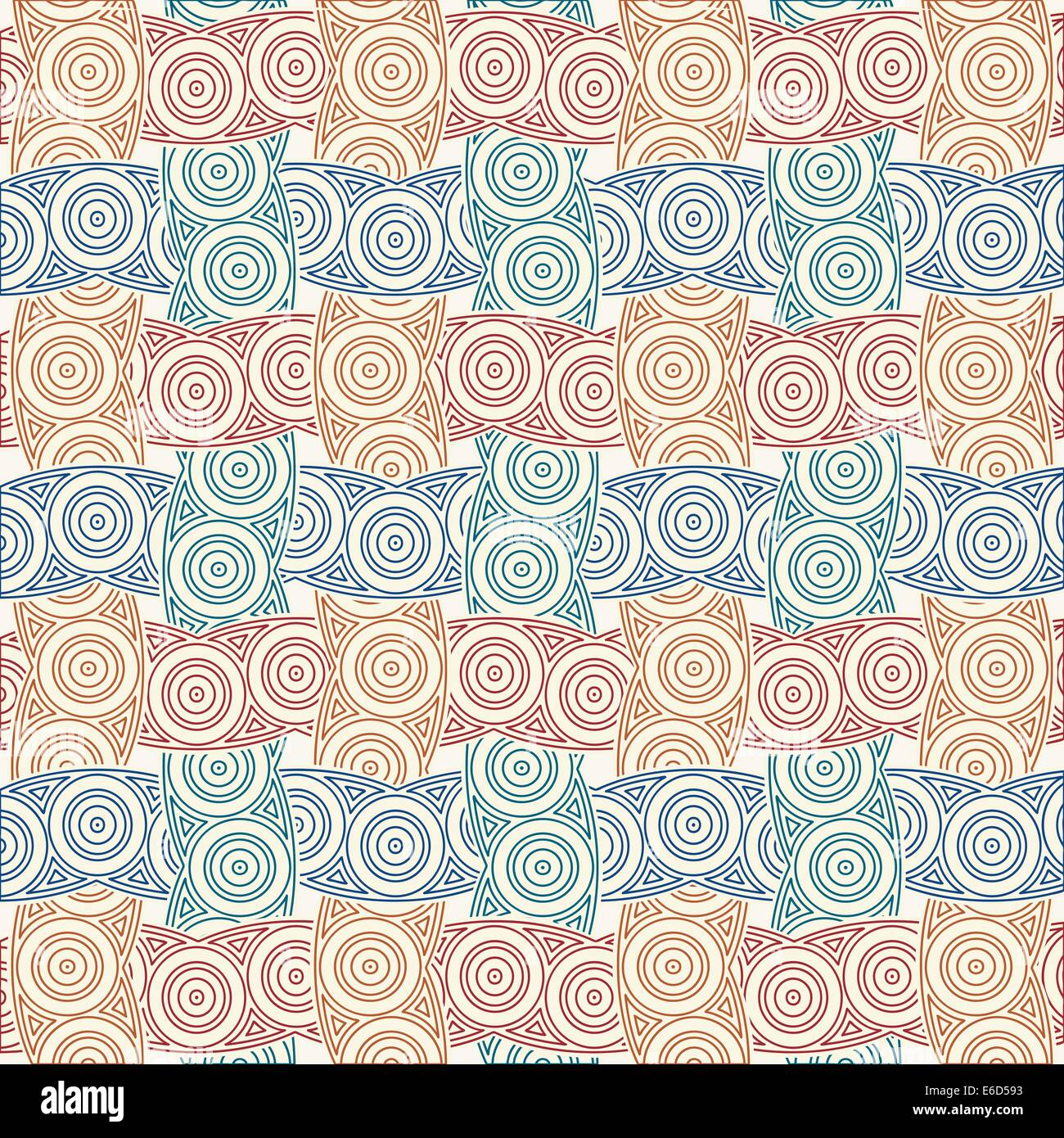 Editable vector illustration of a colorful weave pattern (not seamless ...