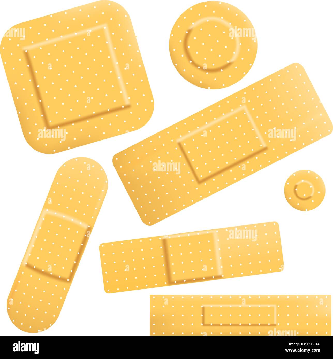 Set of editable vector sticky plasters of different shapes Stock Vector ...