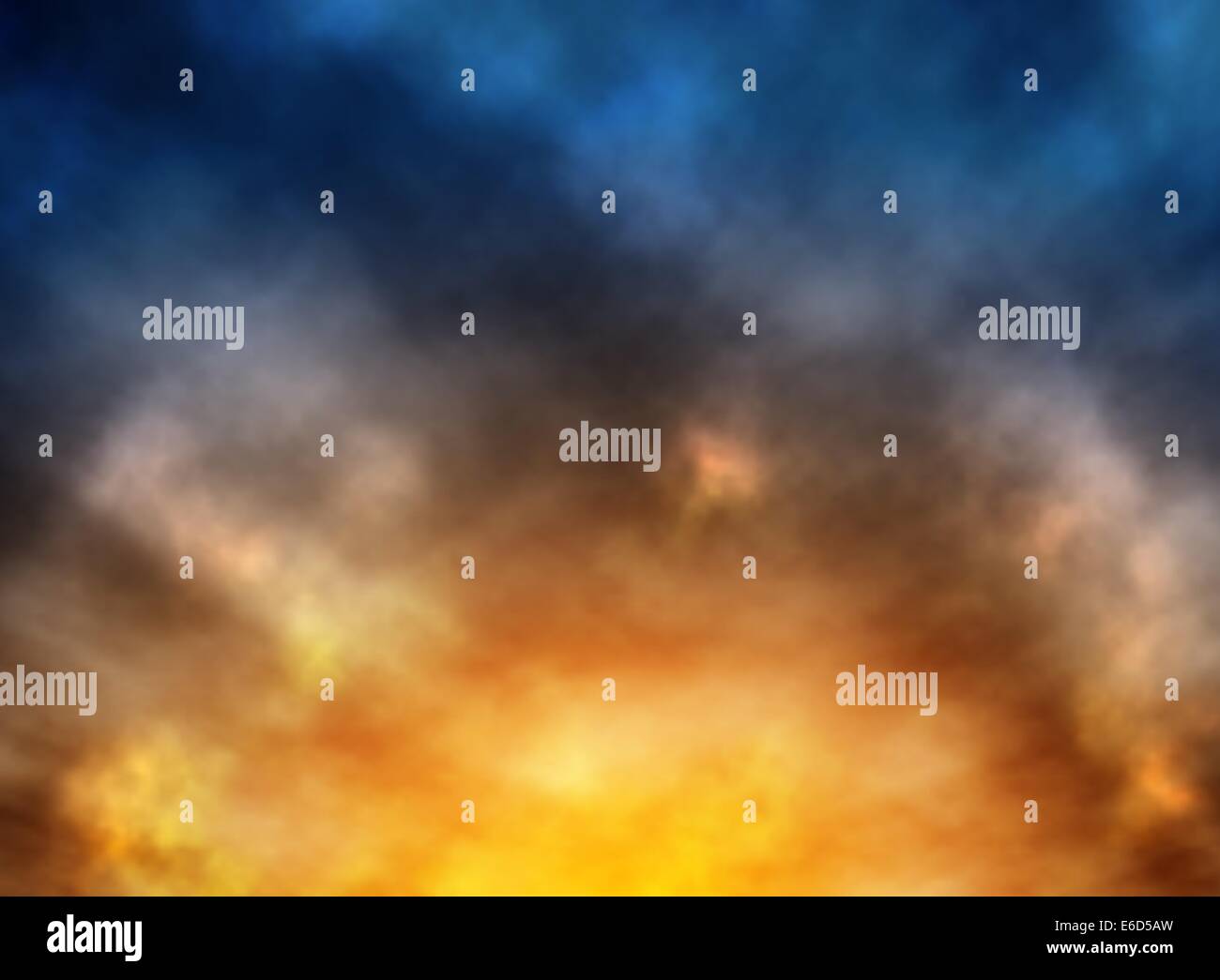 Editable vector illustration of a sunset or sunrise sky made with a ...