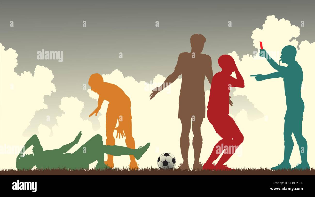 Sending off football Stock Vector Images - Alamy