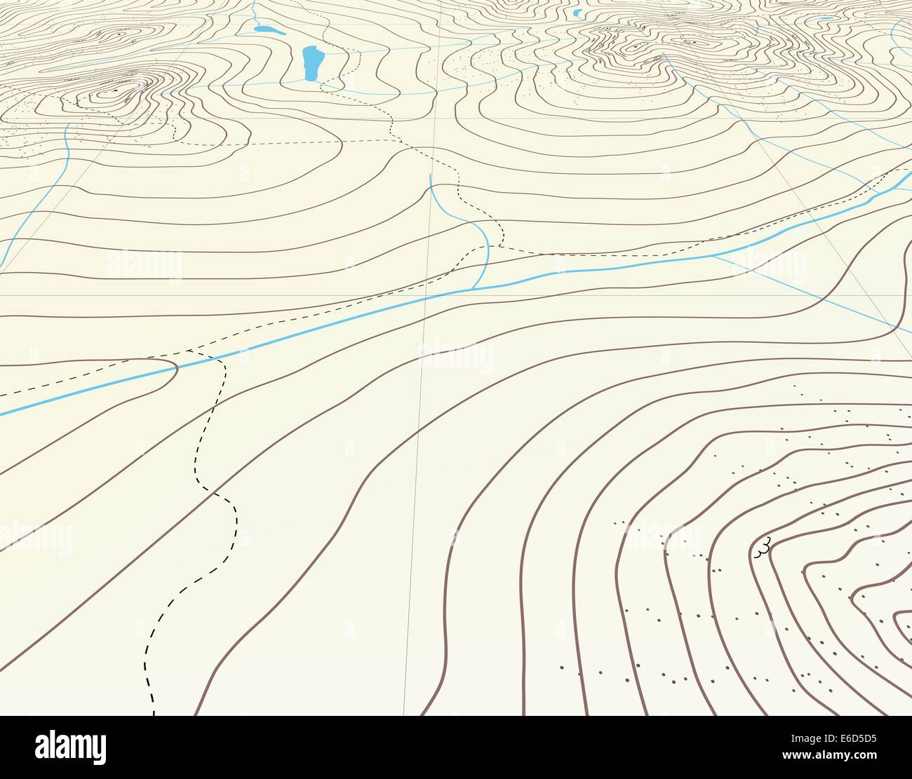 Editable vector illustration of an angled generic contour map Stock ...