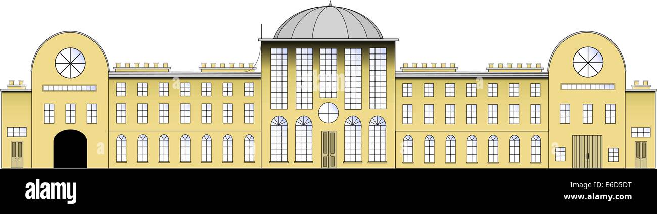 Editable vector drawing of a generic country manor Stock Vector Image ...