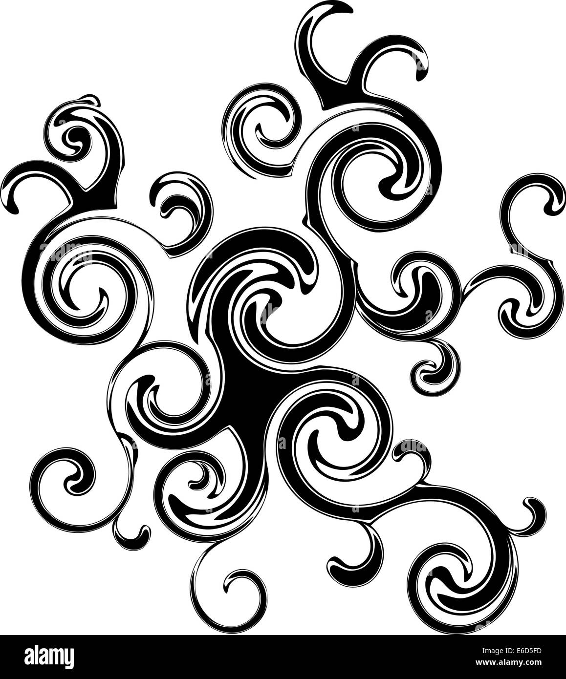 Editable vector illustration of a curly design element Stock Vector ...