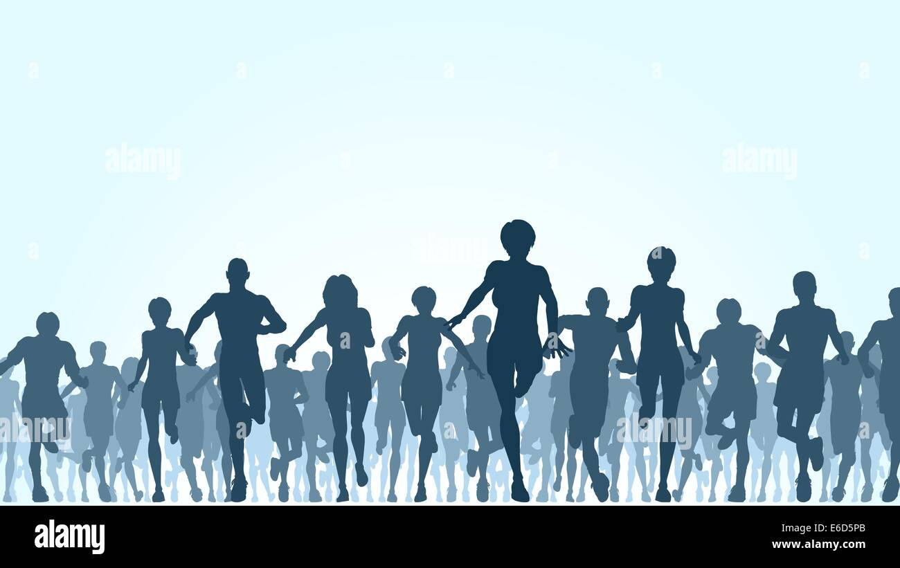 Run a marathon Stock Vector Images - Alamy