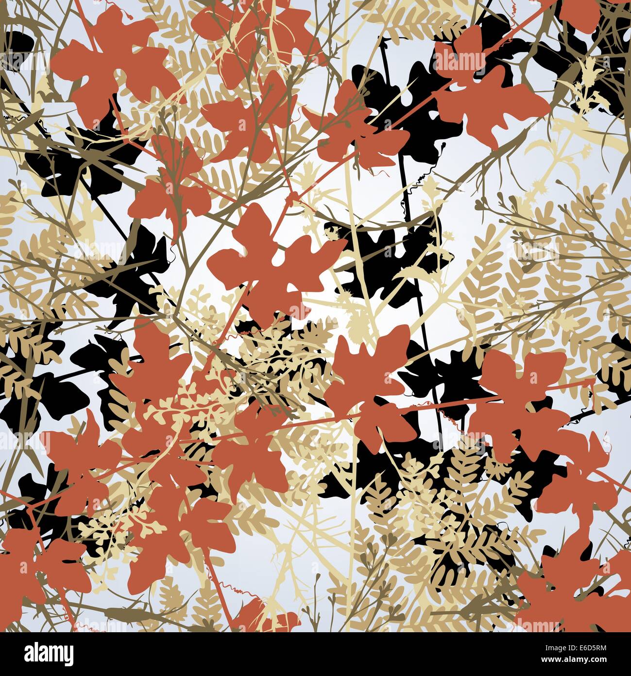 Editable vector seamless tile of tangled plants Stock Vector Image ...