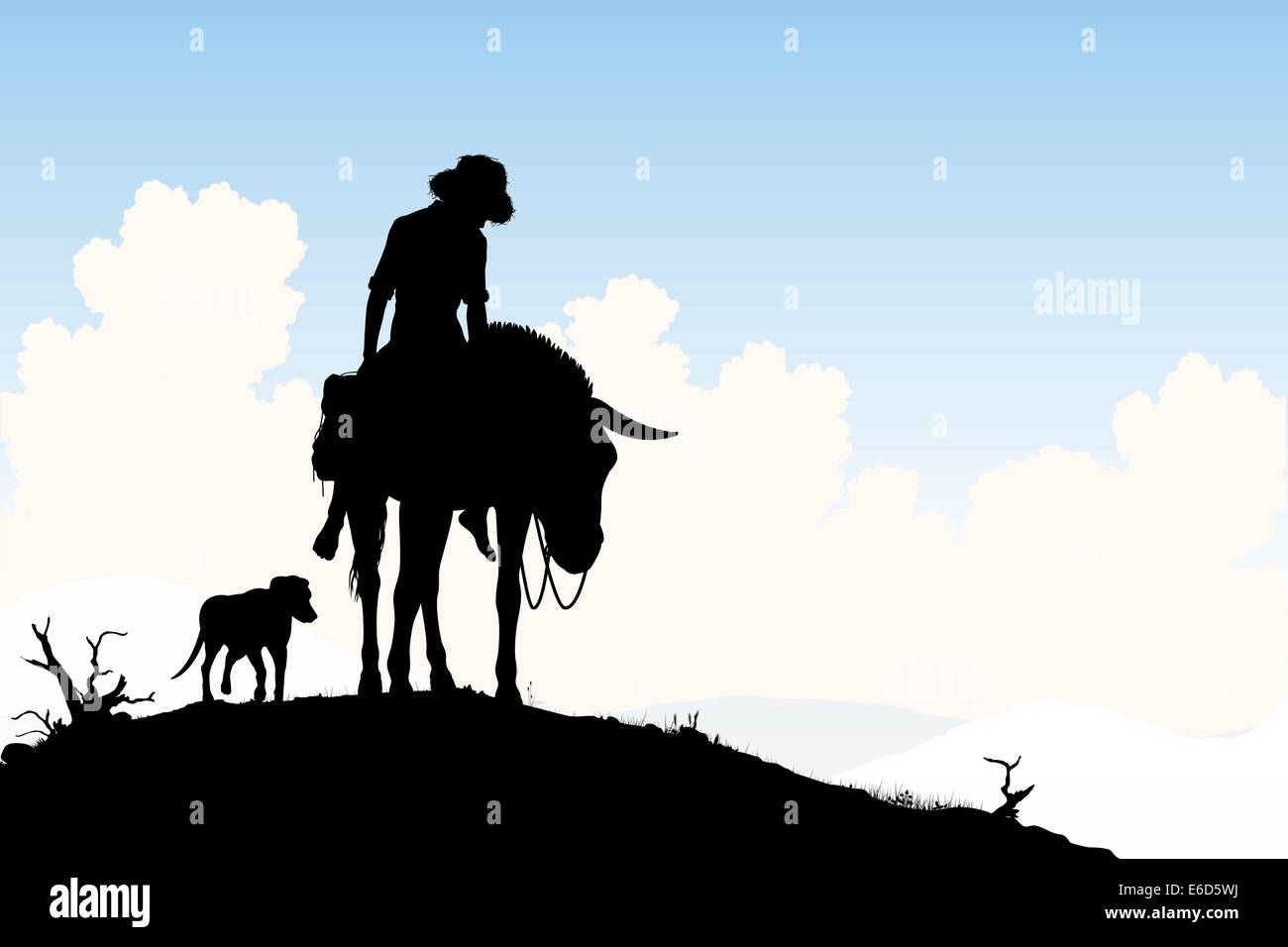 Donkey silhouette hi-res stock photography and images - Alamy