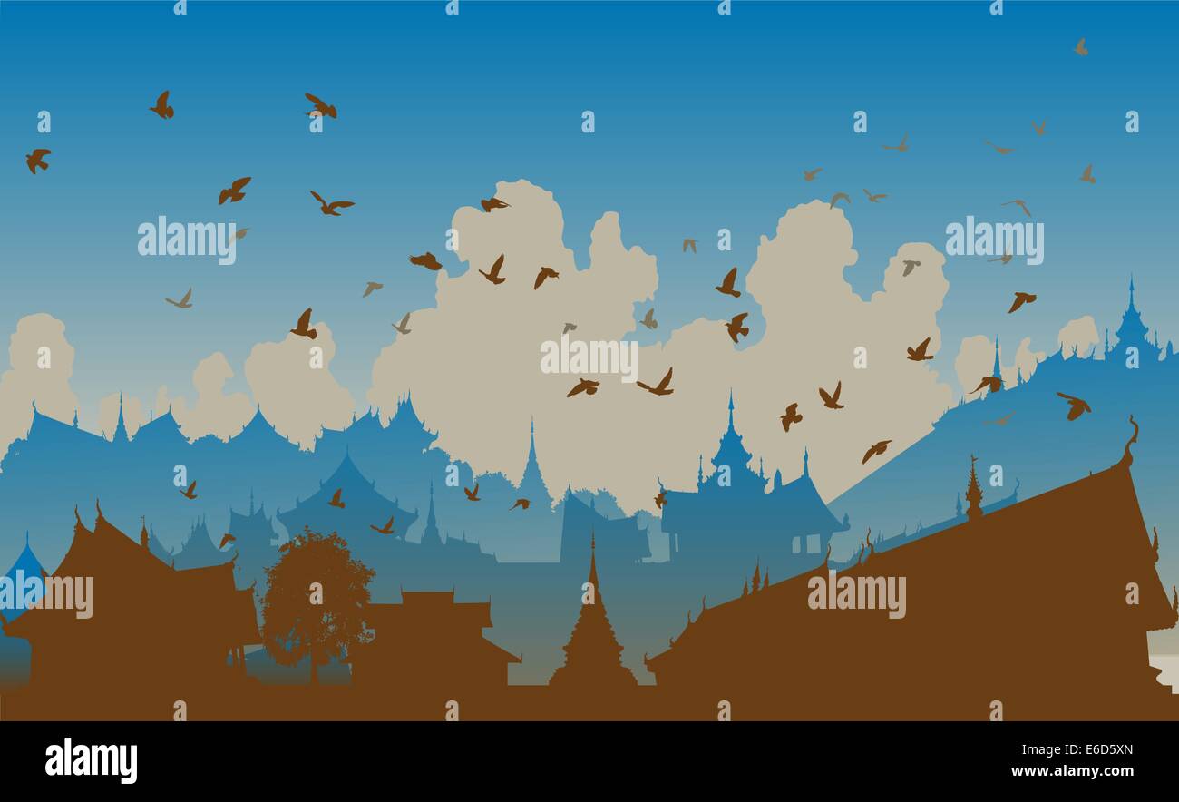 Birds flying east Stock Vector Images - Alamy