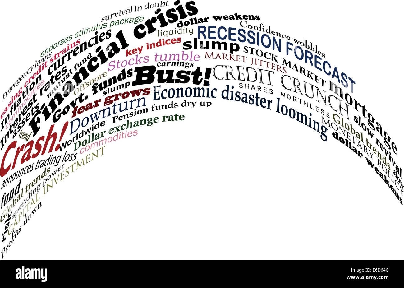 Vector design of headlines about economic problems Stock Vector Image ...
