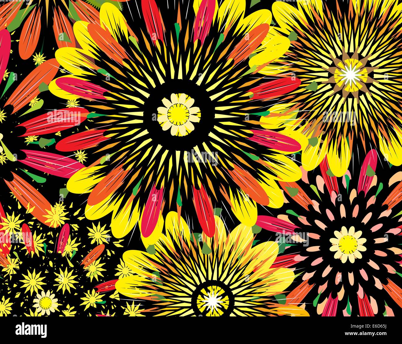 Editable vector background illustration of generic flowers Stock Vector ...