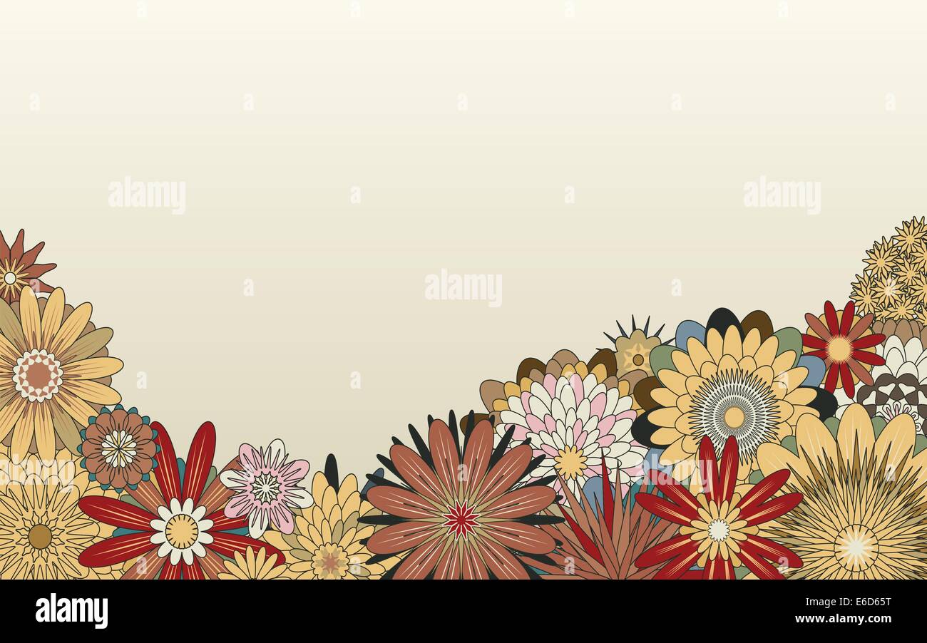 Foreground flower garden background Stock Vector Images - Alamy