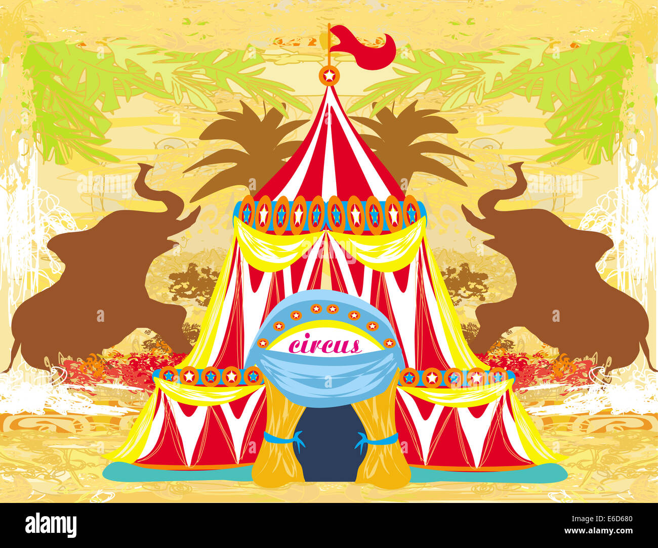 abstract circus on a grunge background Stock Photo - Alamy