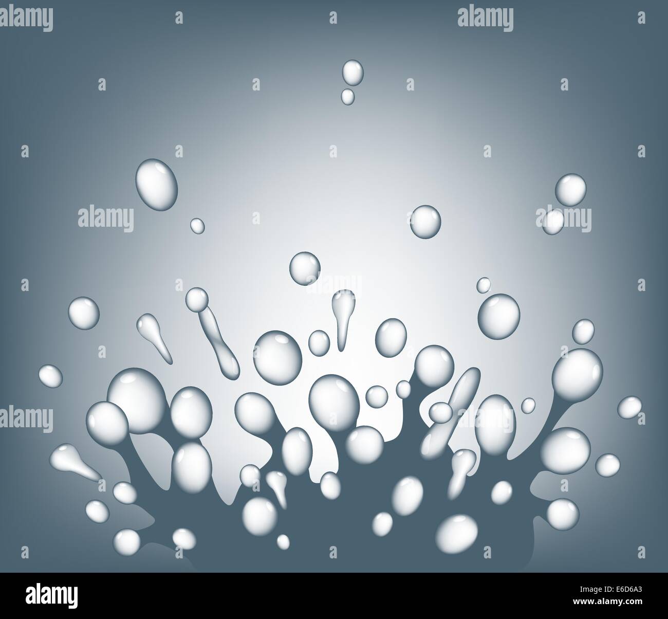 Editable vector design of a water splash made with gradient meshes ...