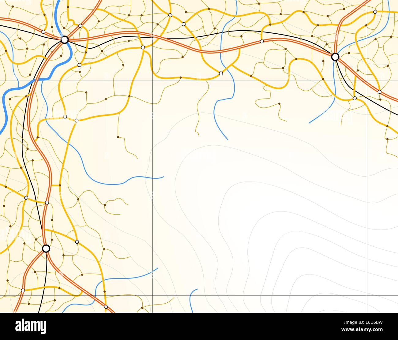 Highway route map hi-res stock photography and images - Alamy