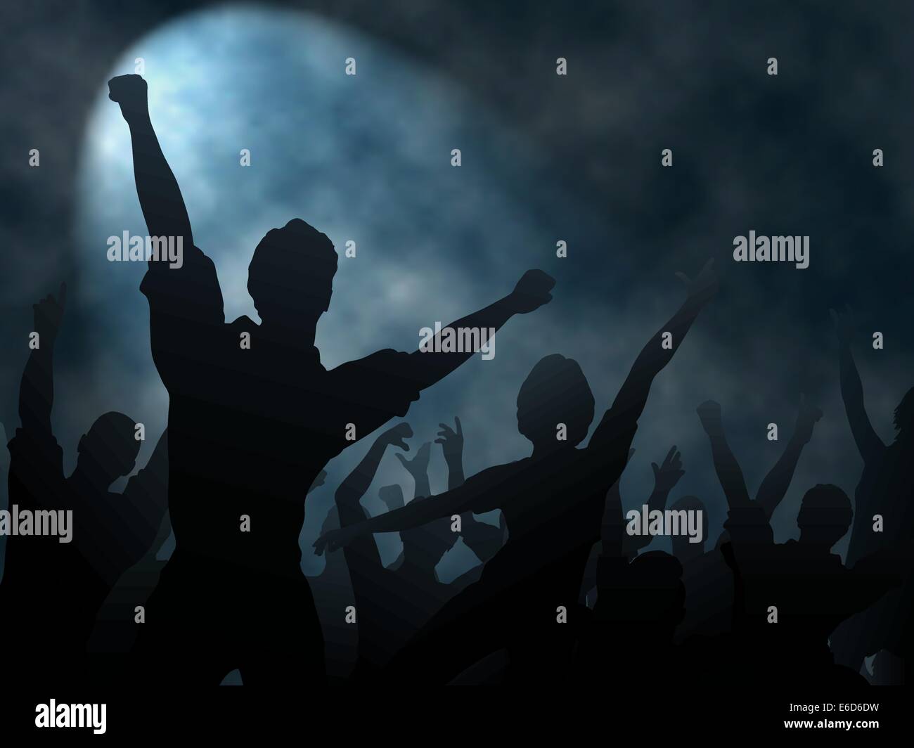 Editable vector crowd silhouette copy hi-res stock photography and ...