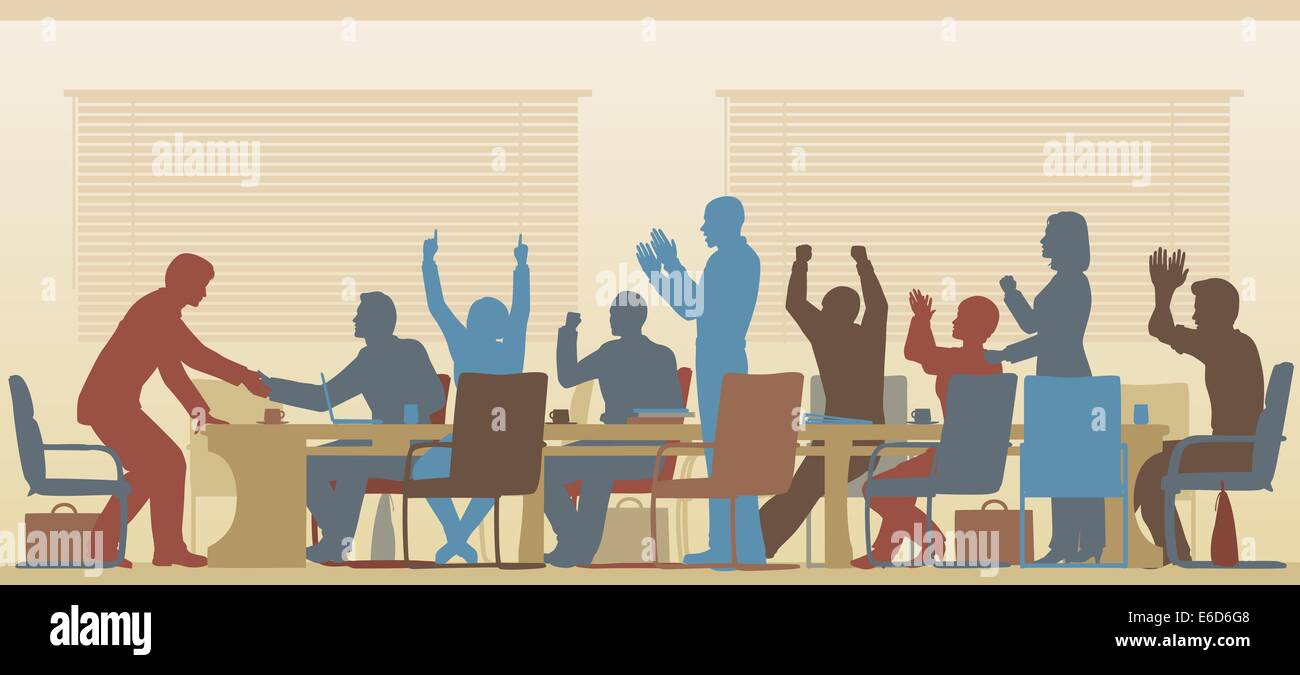 Congratulating celebrating Stock Vector Images - Alamy