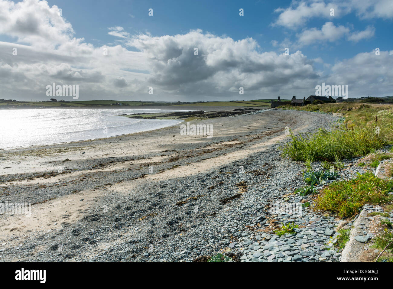 View of Cemlyn Bay, Anglesey, North Wales, UK Stock Photo - Alamy