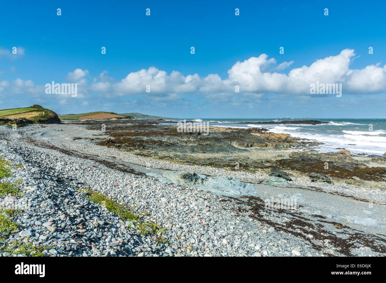View of Cemlyn Bay, Anglesey, North Wales, UK Stock Photo - Alamy