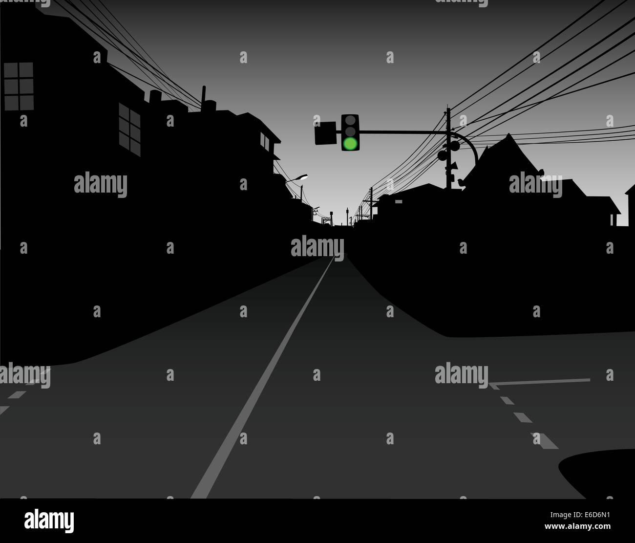 Street junction empty in Stock Vector Images - Alamy