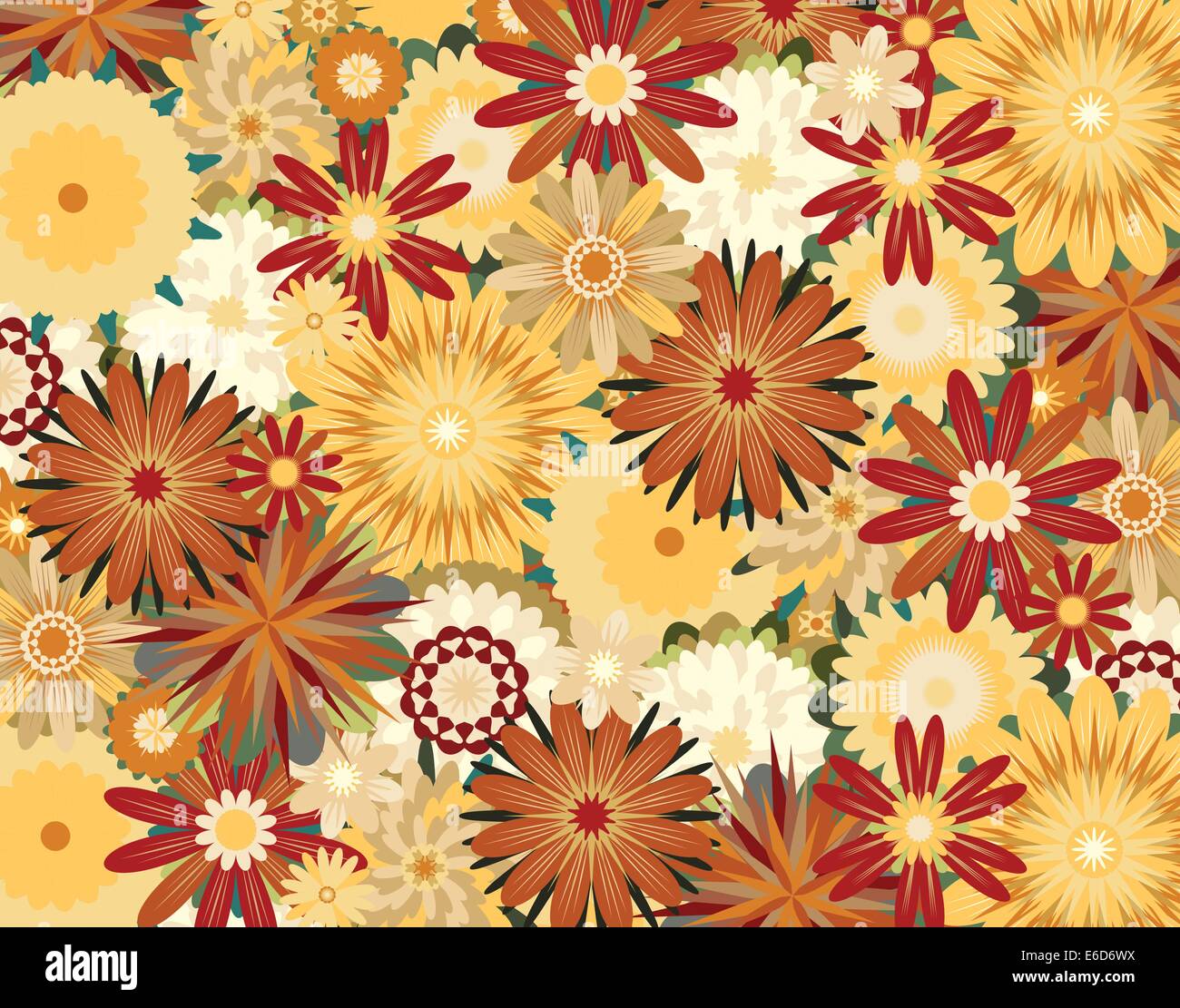 Background editable vector illustration of diverse flowers Stock Vector ...