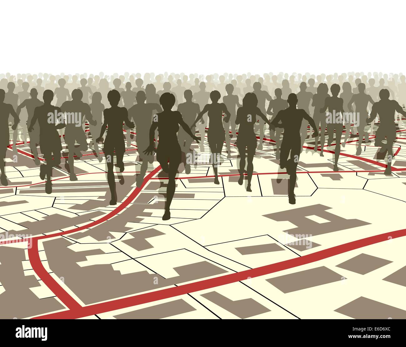 Marathon map Stock Vector Images - Alamy