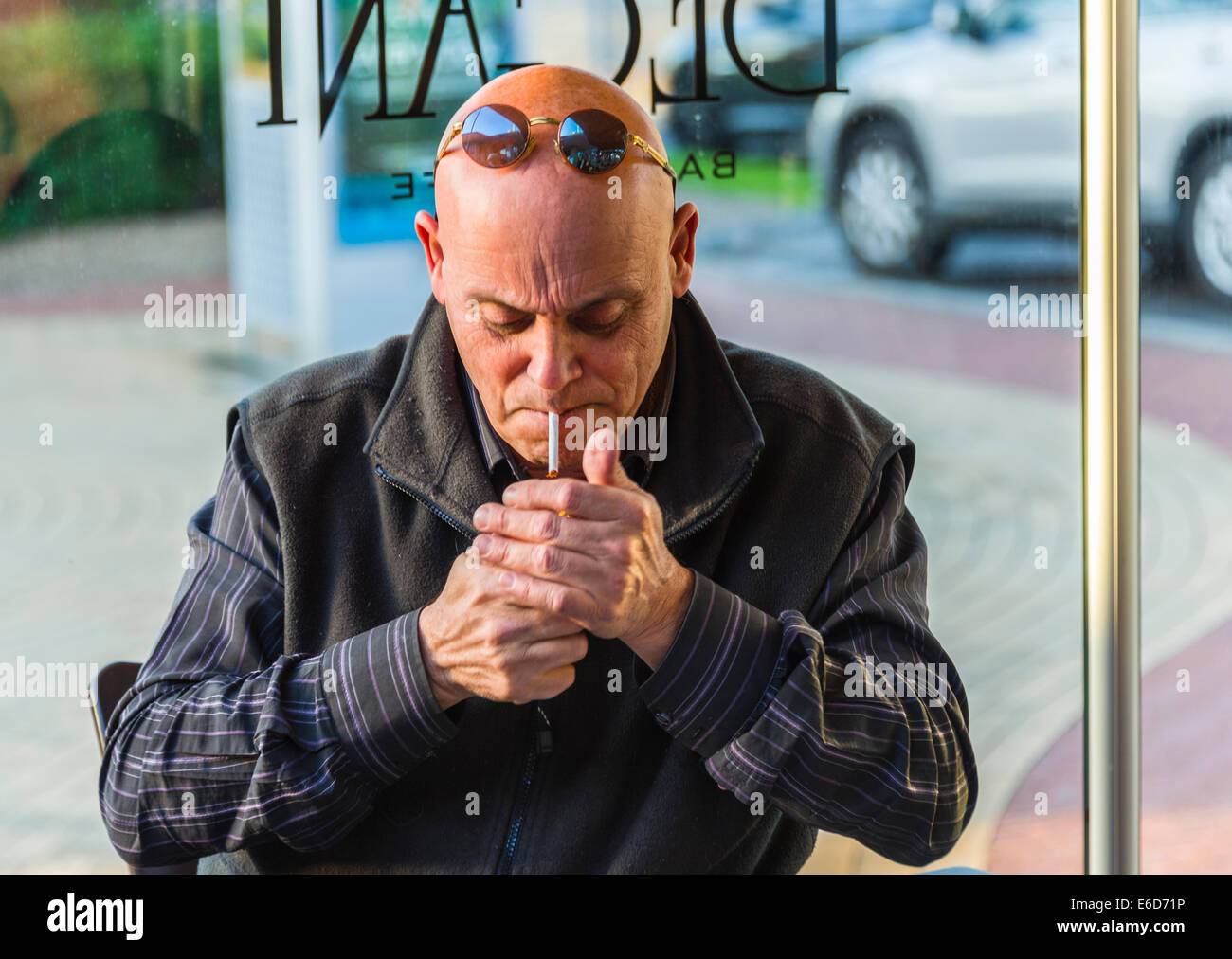 Middle Aged Man Smoking Cigarettes Stock Photos & Middle Aged Man ...