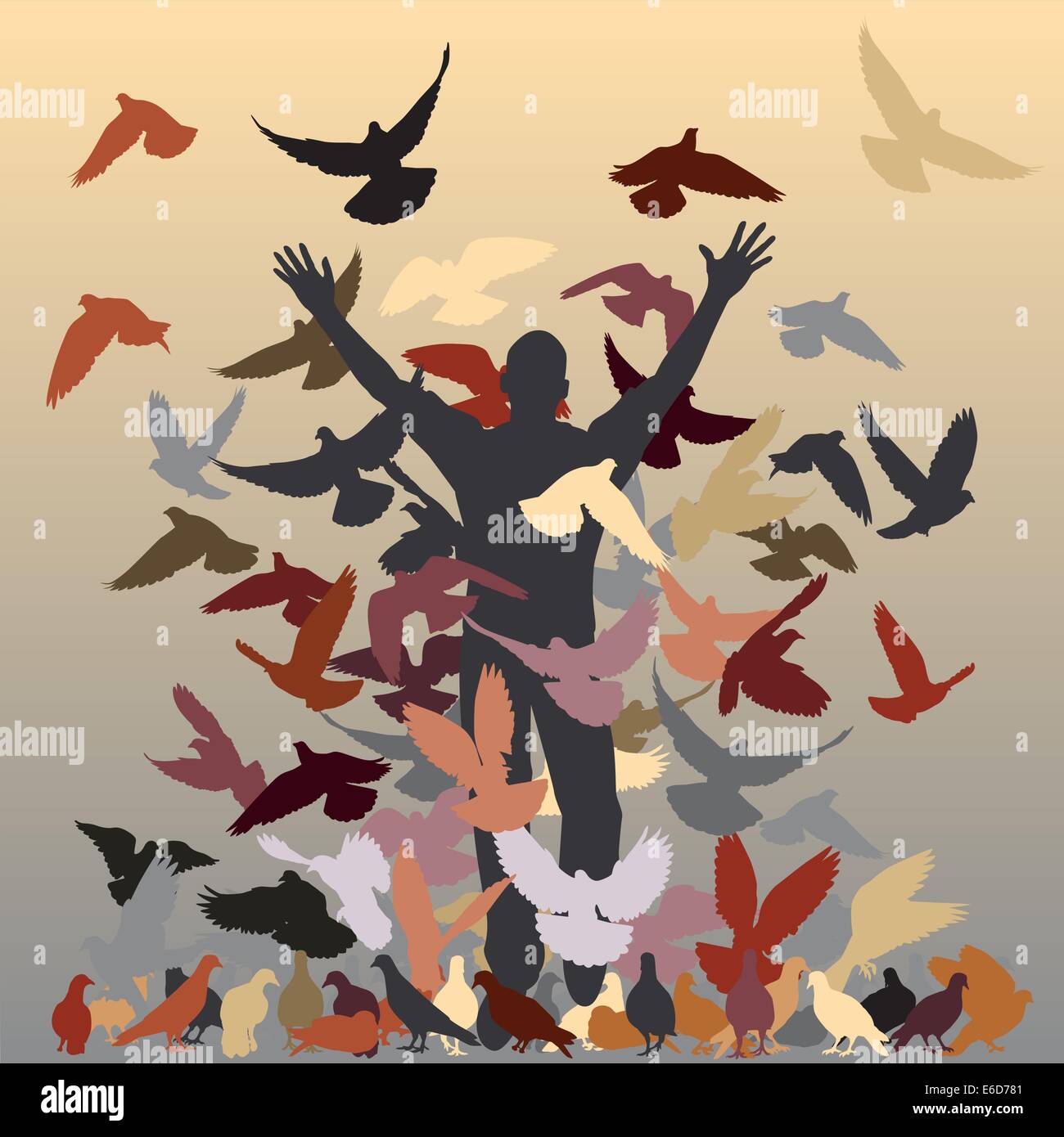 Flight flock Stock Vector Images - Alamy